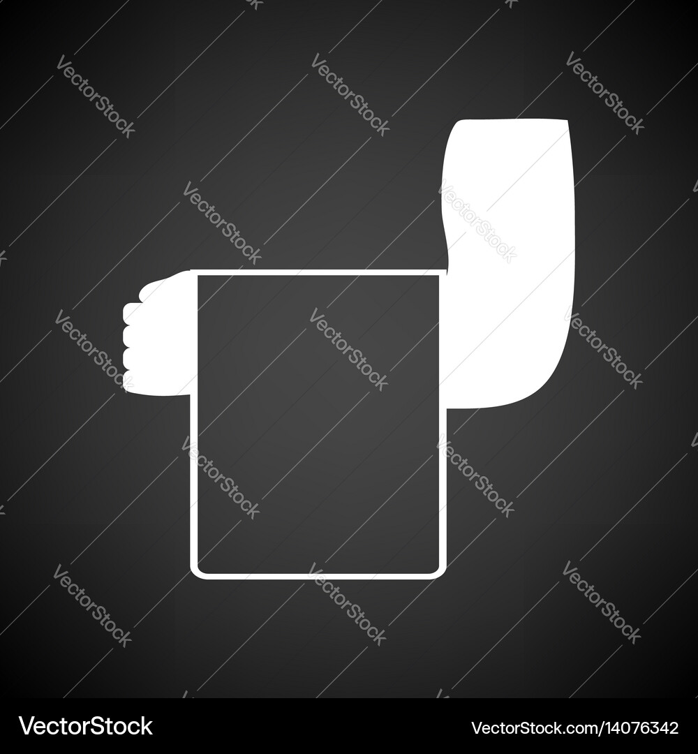 Waiter hand with towel icon Royalty Free Vector Image