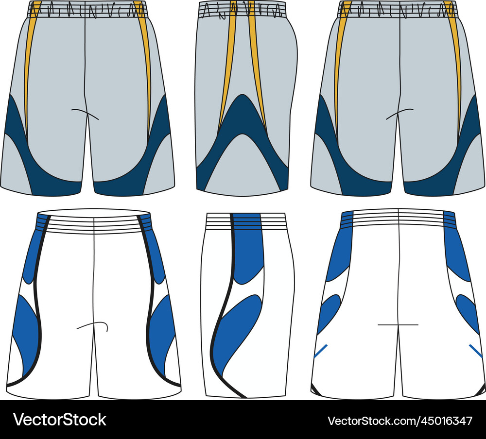Basketball uniform shorts mock ups template design
