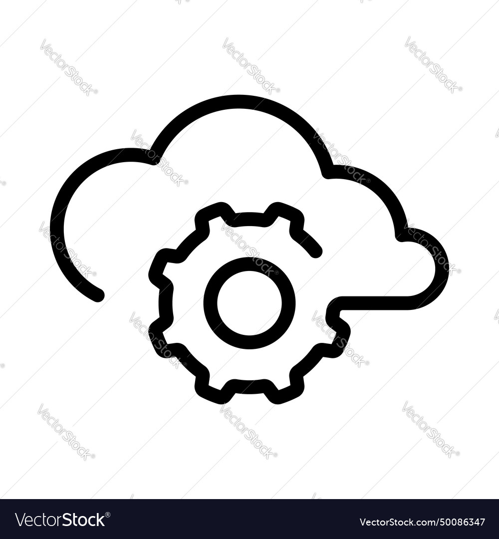 Cloud service icon computing Royalty Free Vector Image