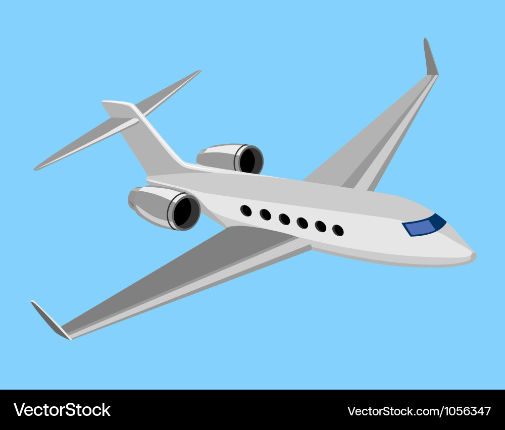 Commercial jet plane airliner Royalty Free Vector Image