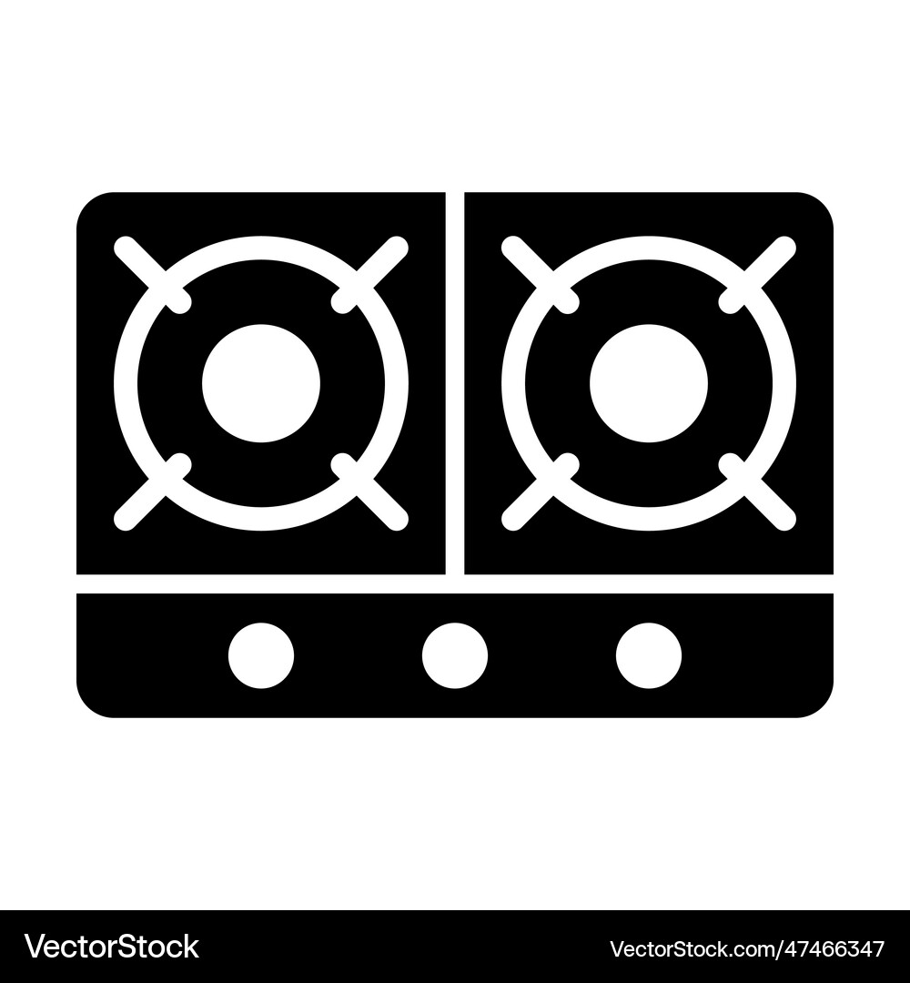 Cooking stove glyph icon for personal Royalty Free Vector