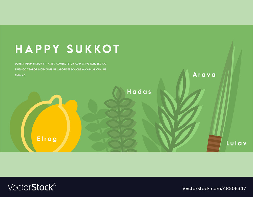 Happy sukkot- template poster banner jewish Vector Image