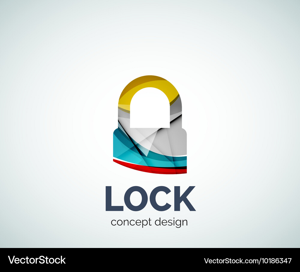 Lock logo business branding icon created Vector Image