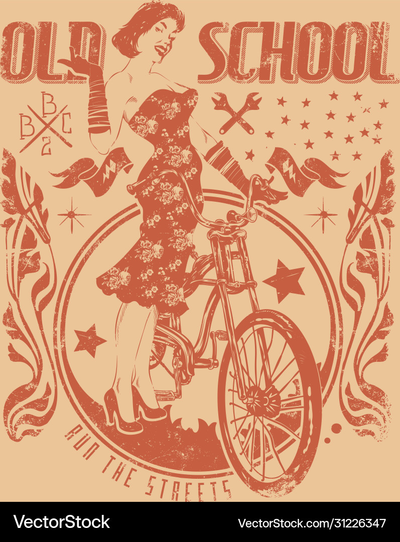Old school Royalty Free Vector Image - VectorStock