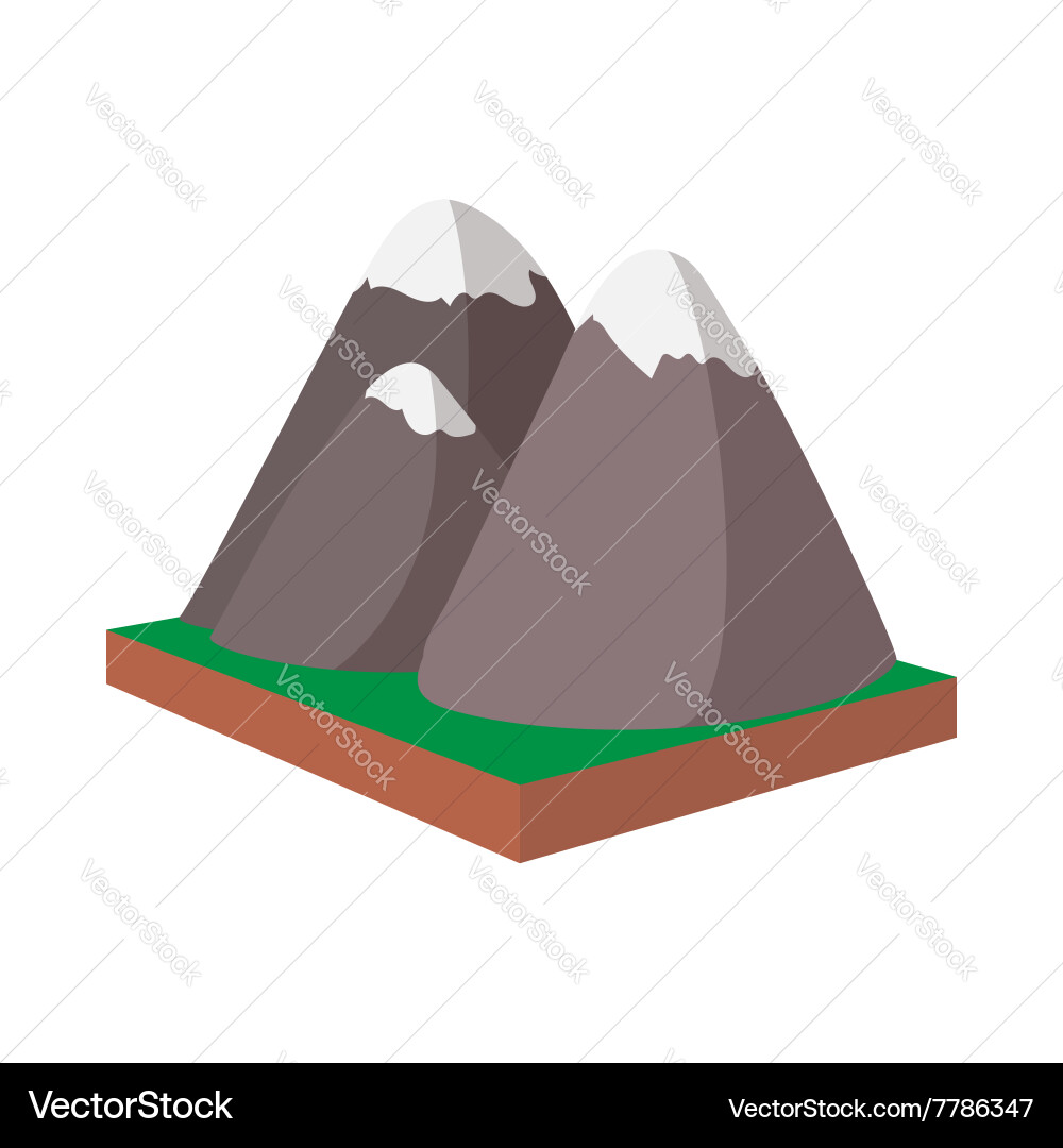 Rocky mountains canada icon cartoon style Vector Image