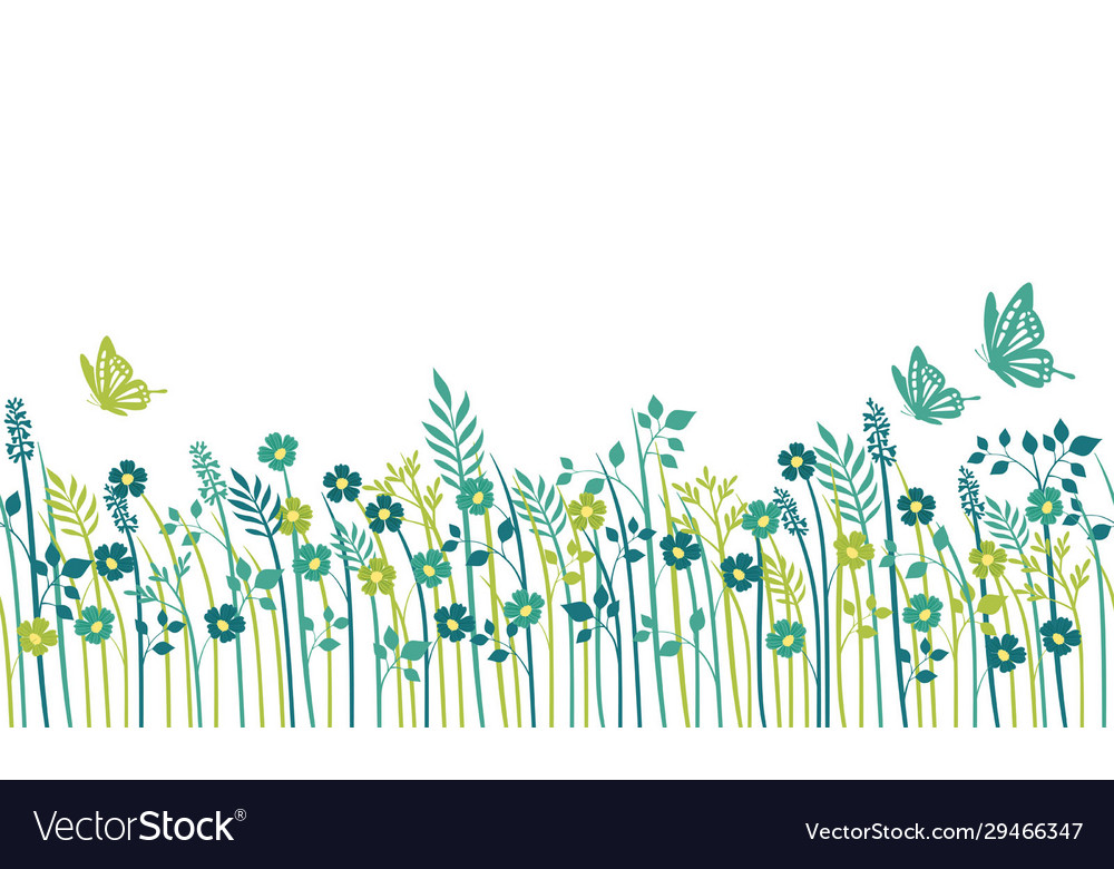 Springtime field seamless background Royalty Free Vector