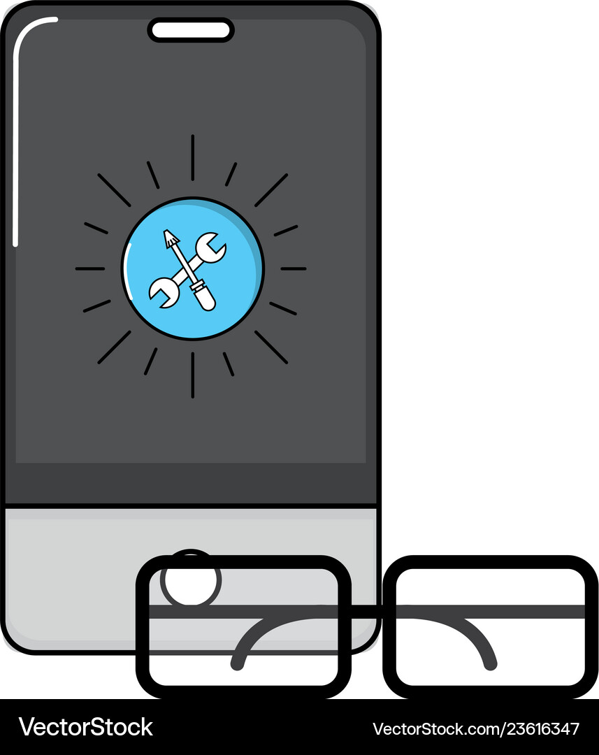 Technology smartphone cartoon Royalty Free Vector Image
