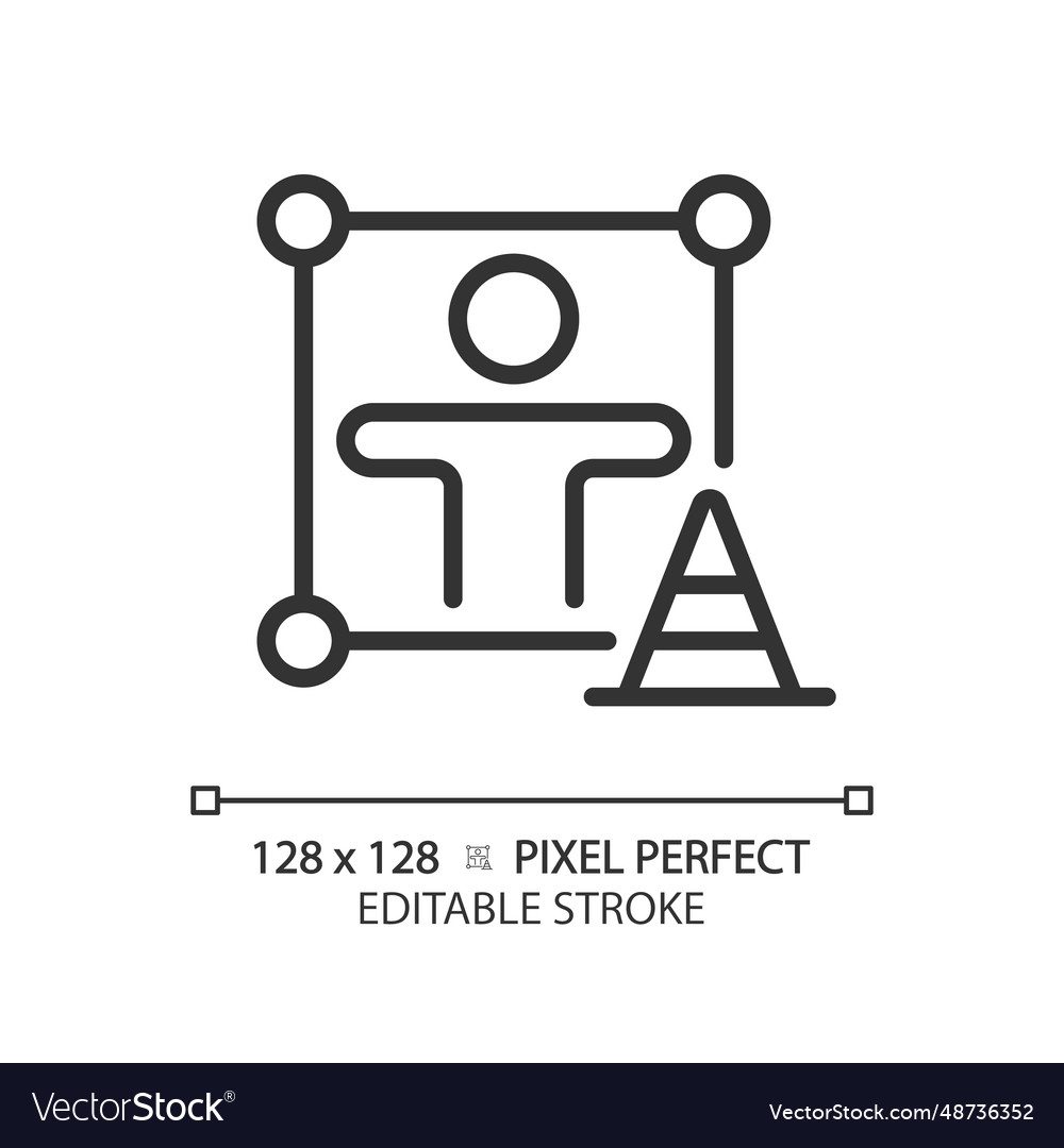 2d customizable thin linear black accountability Vector Image