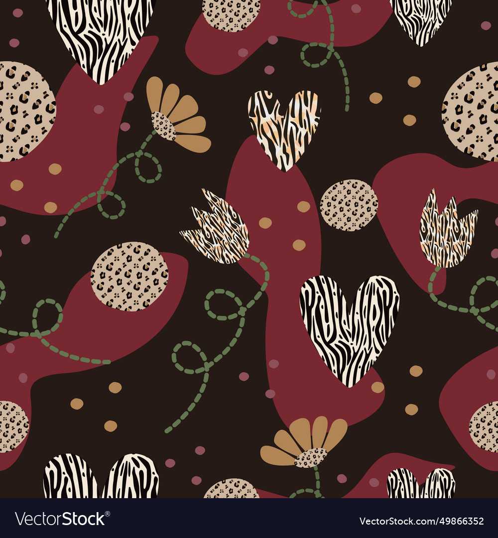 Abstract wild seamless pattern Royalty Free Vector Image