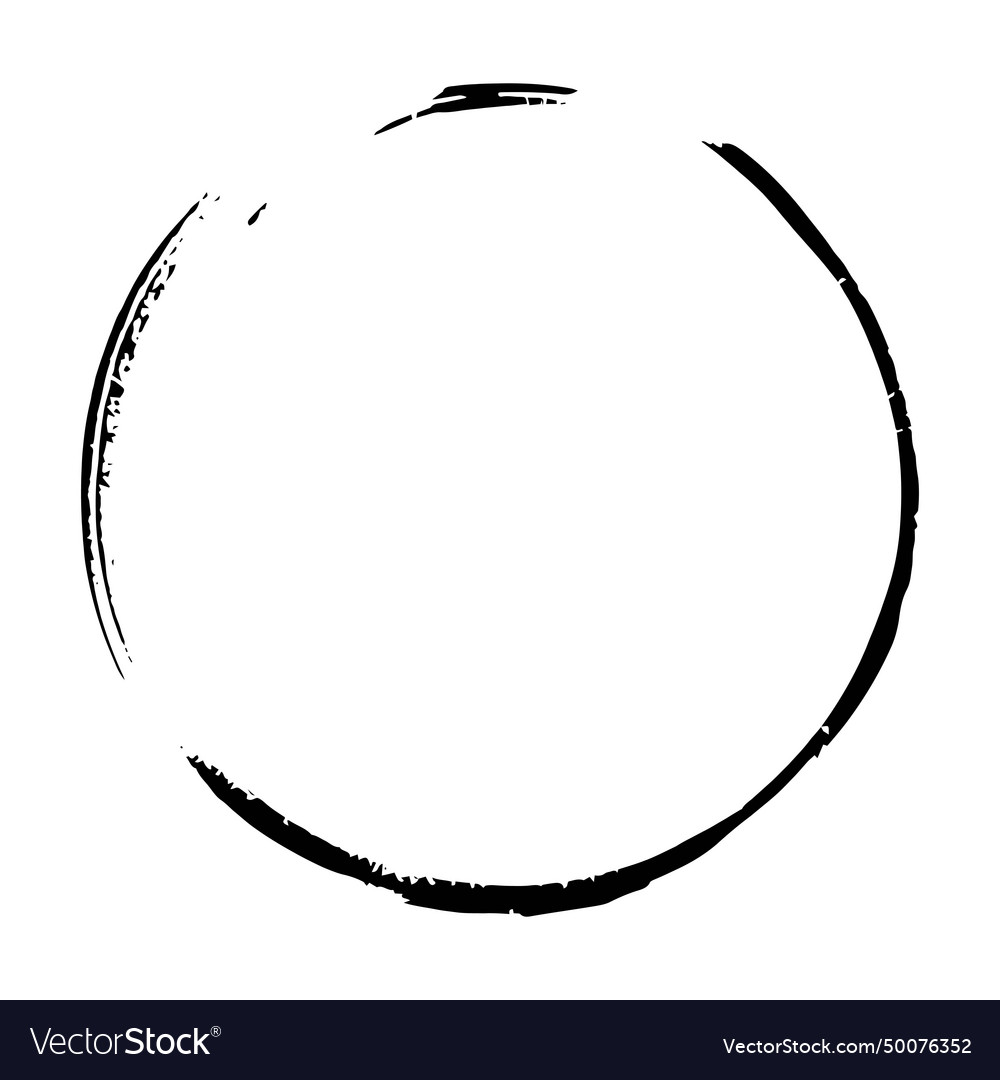 Circle frame border grunge background shape Vector Image