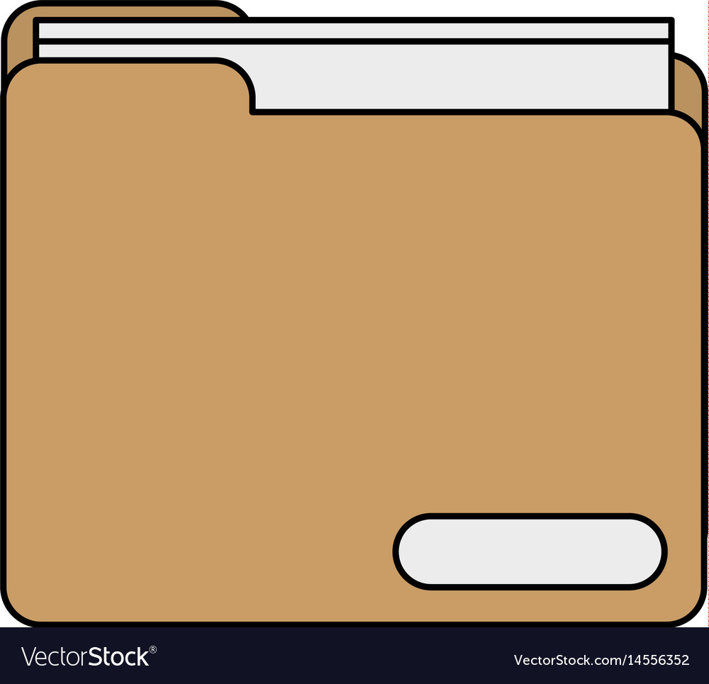 Colorful realistic image documents folder Vector Image