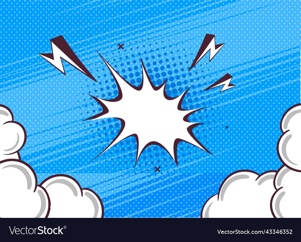 Comic style cloud Royalty Free Vector Image - VectorStock