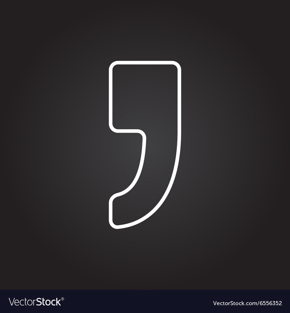 Comma icon Royalty Free Vector Image - VectorStock