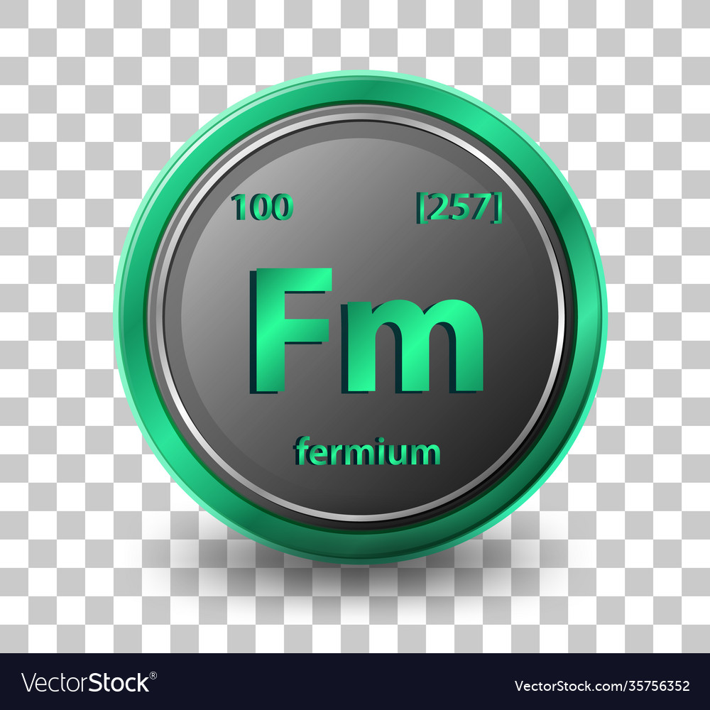 Fermium chemical element symbol Royalty Free Vector Image Fermium chemical element symbol Royalty Free Vector Image