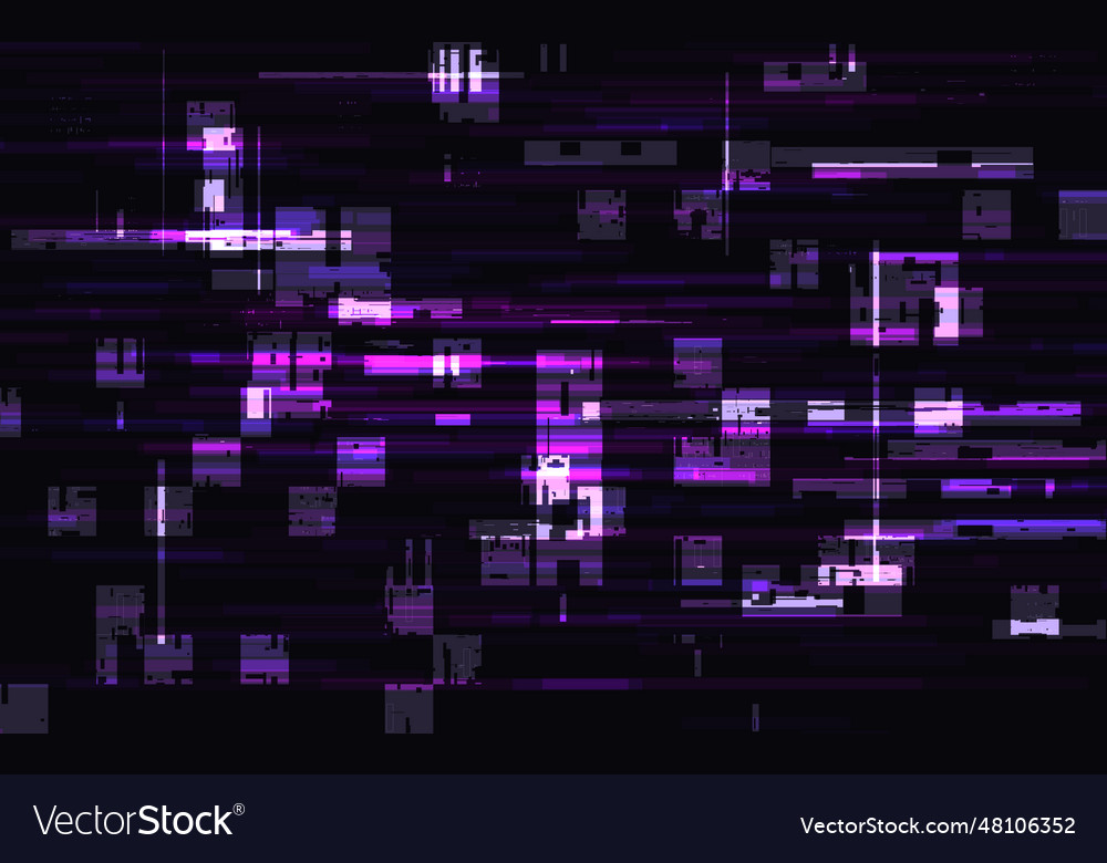 Glitch Pixel Texture Royalty Free Vector Image
