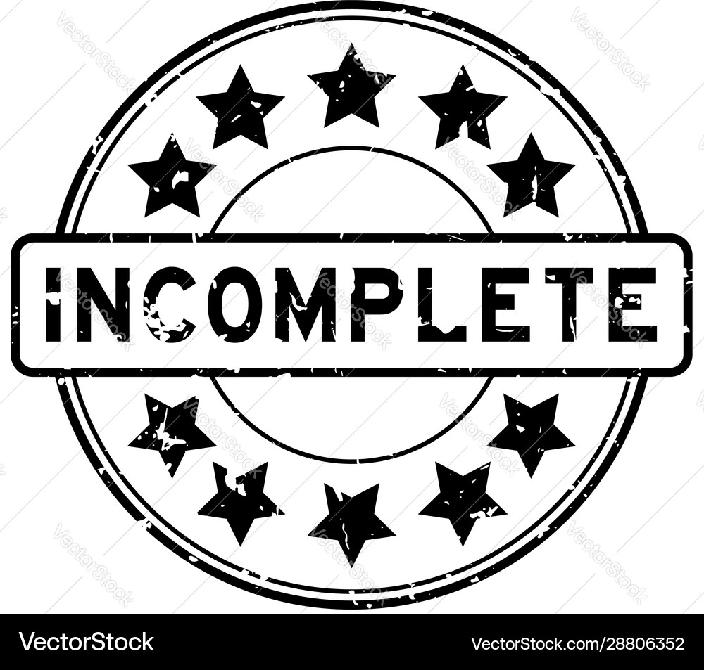 Grunge black incomplete word round rubber seal Vector Image