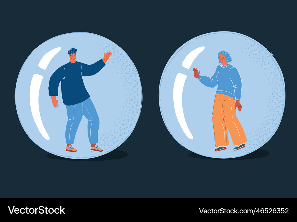 Introverts people woman Royalty Free Vector Image