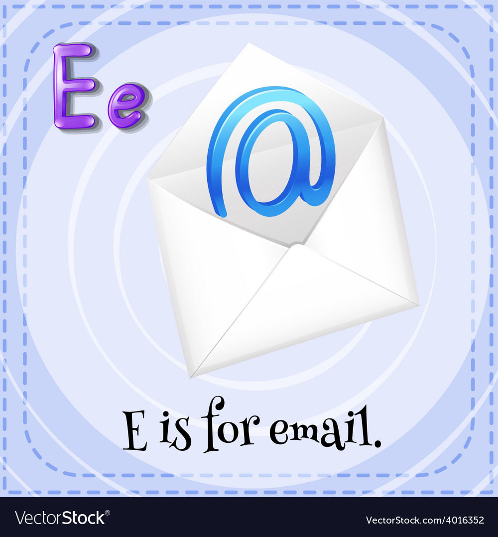 Letter e Royalty Free Vector Image - VectorStock