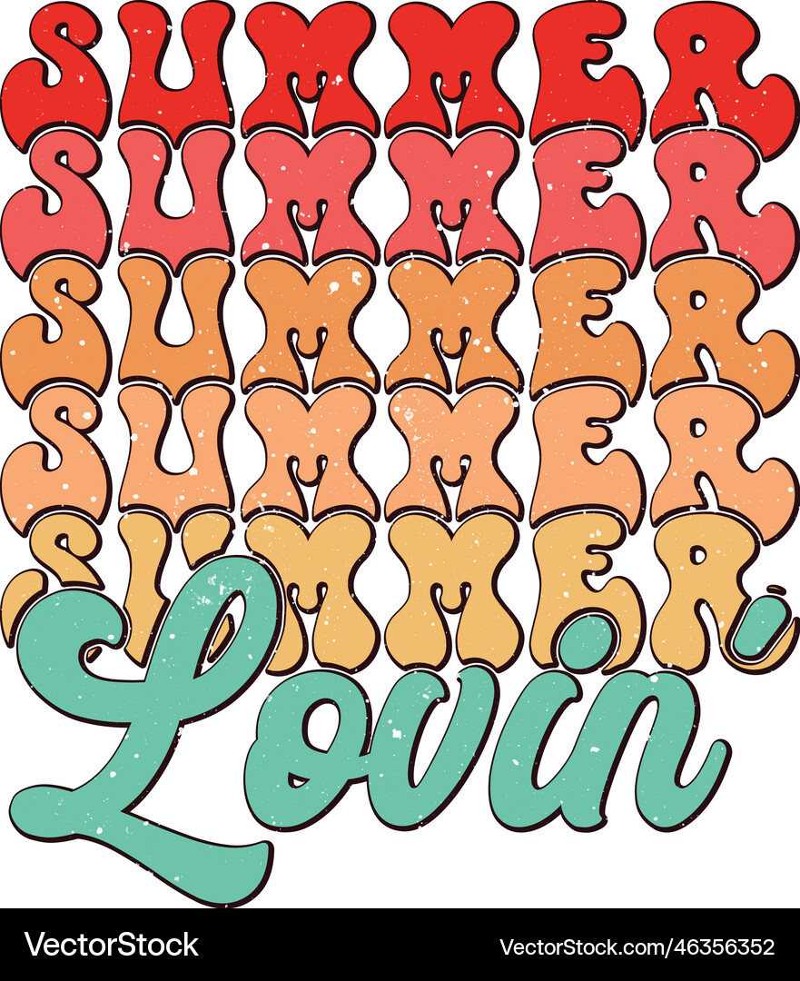 Summer lovin retro png Royalty Free Vector Image