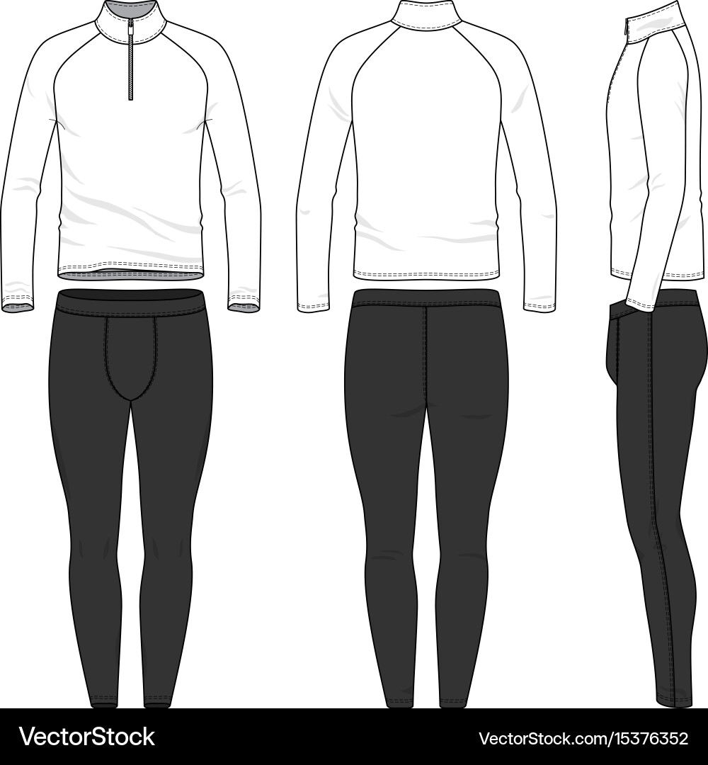 Templates blank shirt and jogging pants Royalty Free Vector