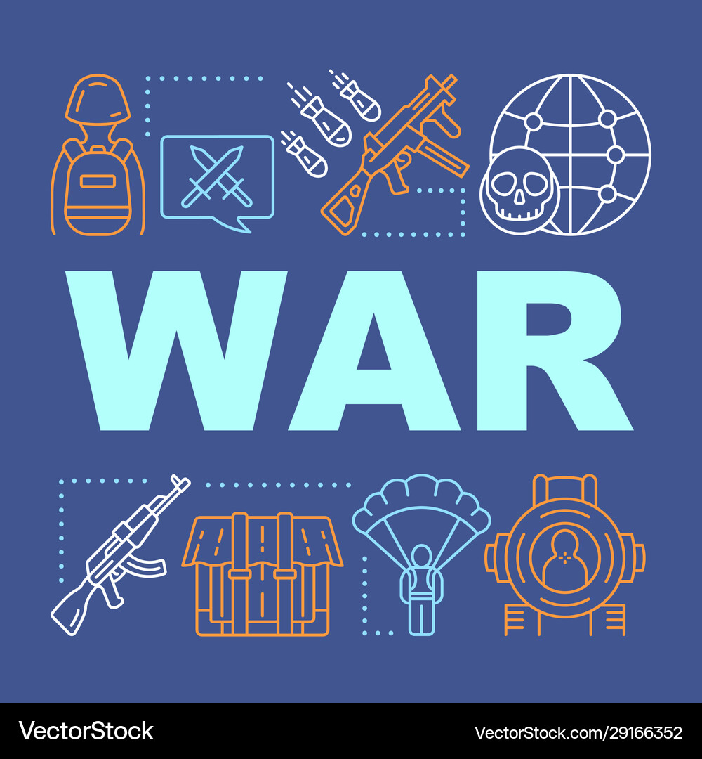 War word concepts banner military action Vector Image