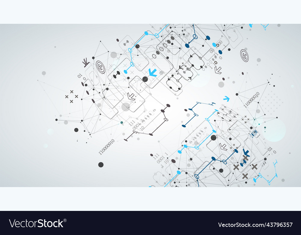 Abstract technology concept with plexus effect Vector Image Abstract technology concept with plexus effect Vector Image