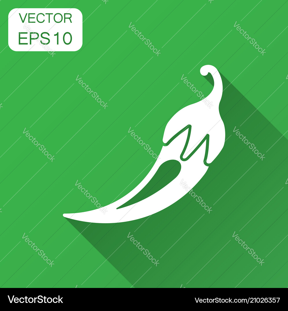 Chili pepper in flat style spicy peppers Vector Image