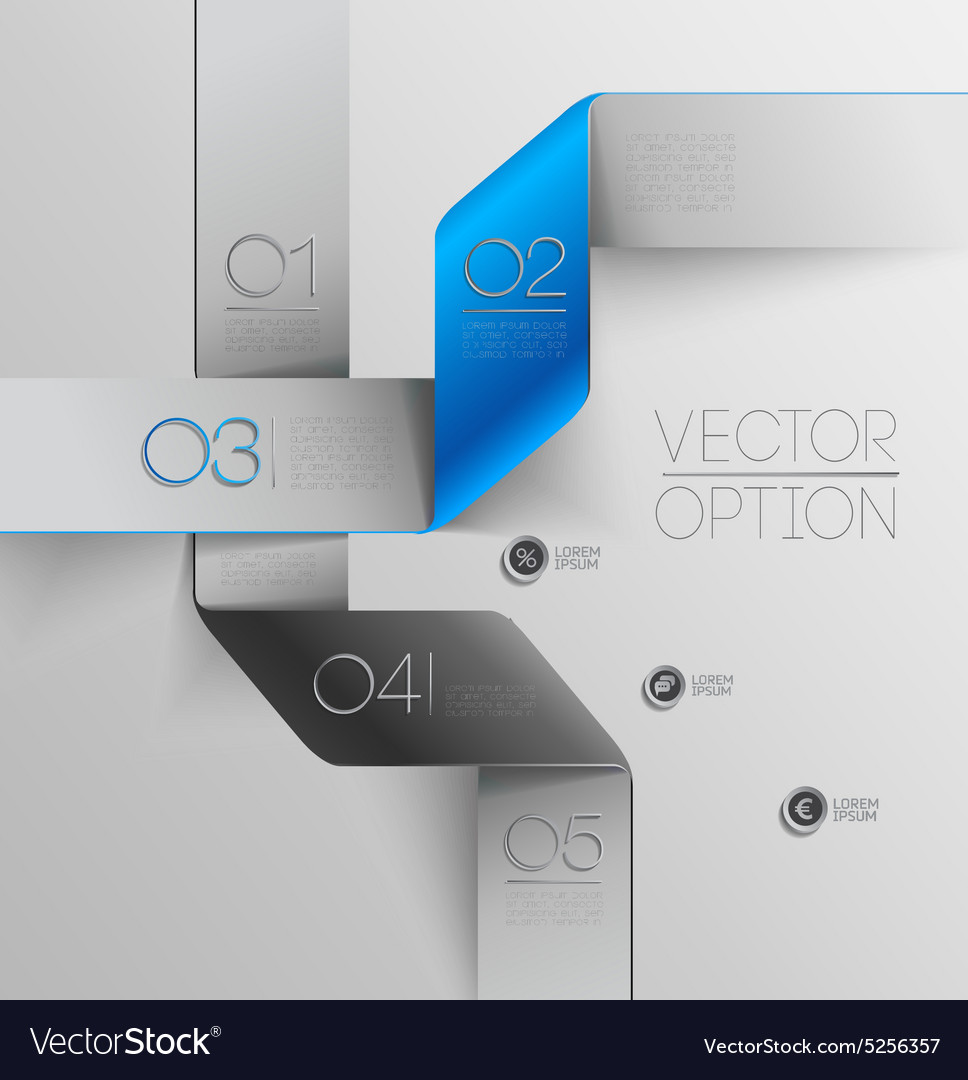 Design elements for options Royalty Free Vector Image