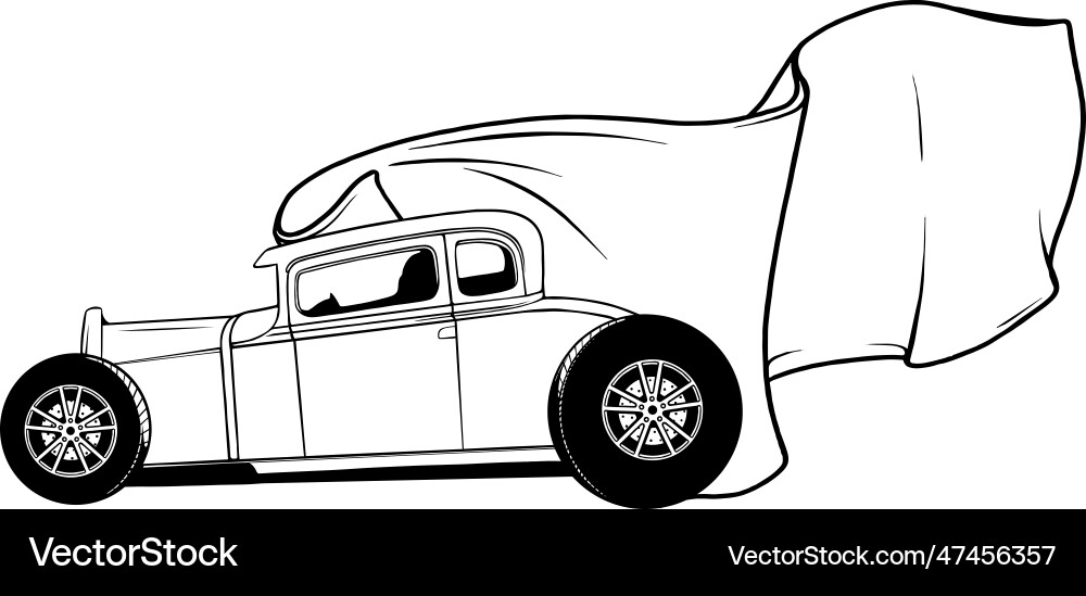 Hot rod car icon line style Royalty Free Vector Image