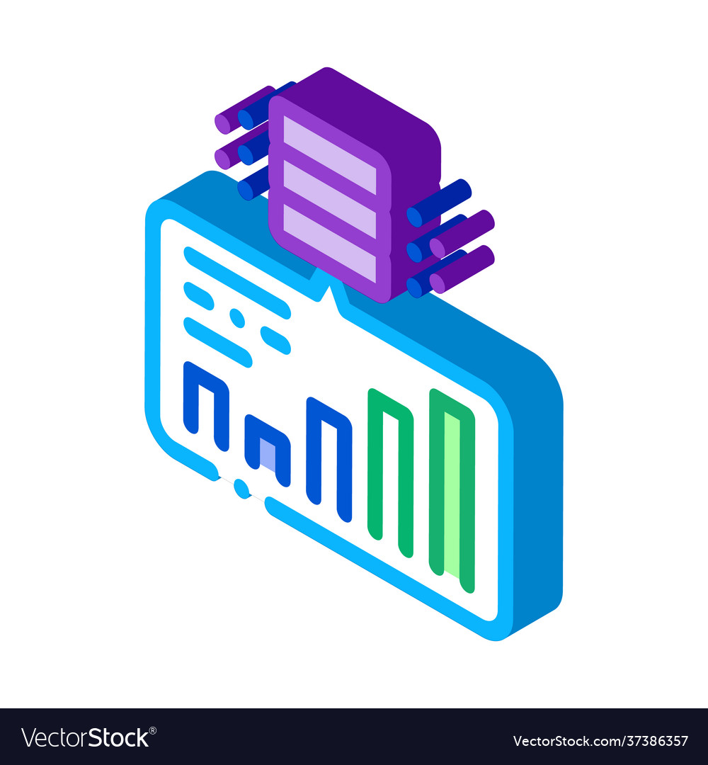 Infographic research machine learning isometric Vector Image