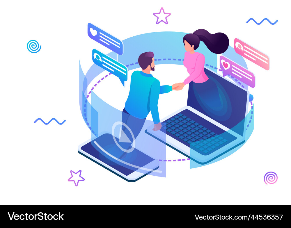 Isometric design concept on the theme stay always Vector Image