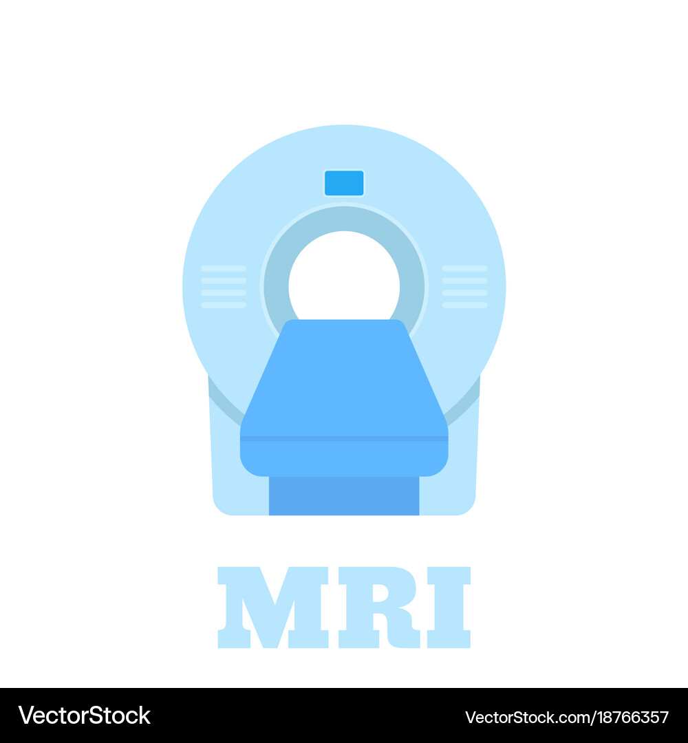 Mri scanner icon isolated on white in flat style Vector Image