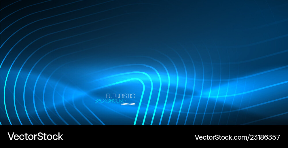 Neon glowing techno lines hi-tech futuristic Vector Image