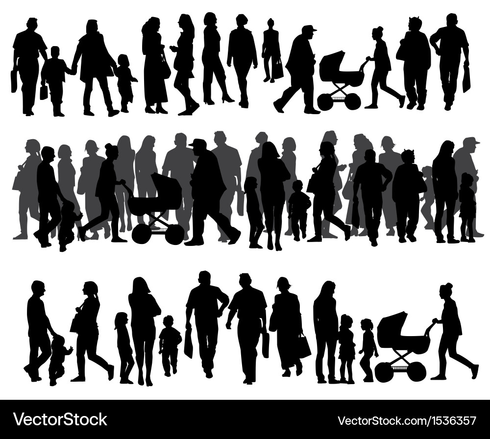 People on the street Royalty Free Vector Image