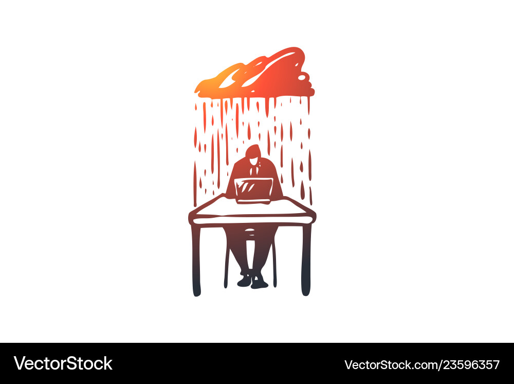 Prospect no worry busy dilemma concept hand Vector Image