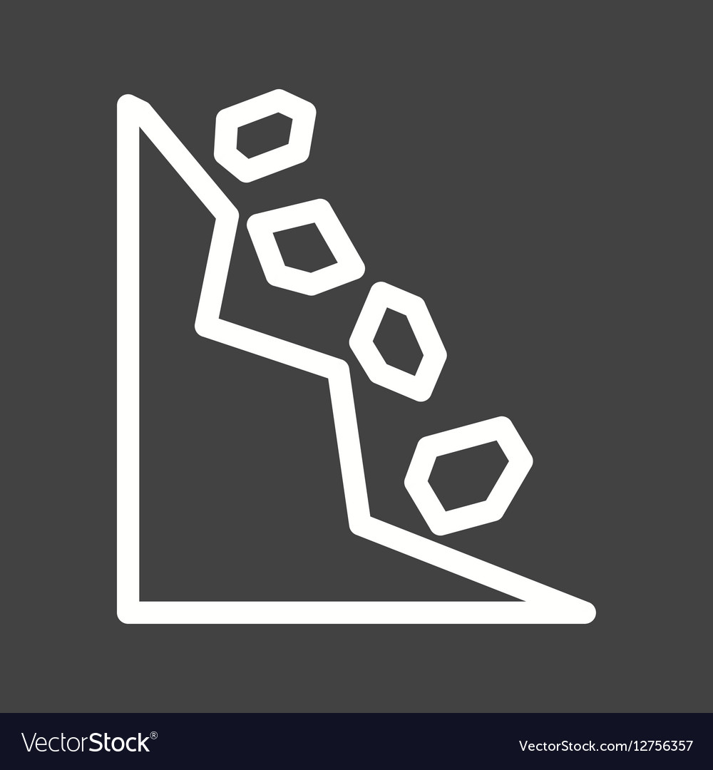 Rocks falling Royalty Free Vector Image - VectorStock