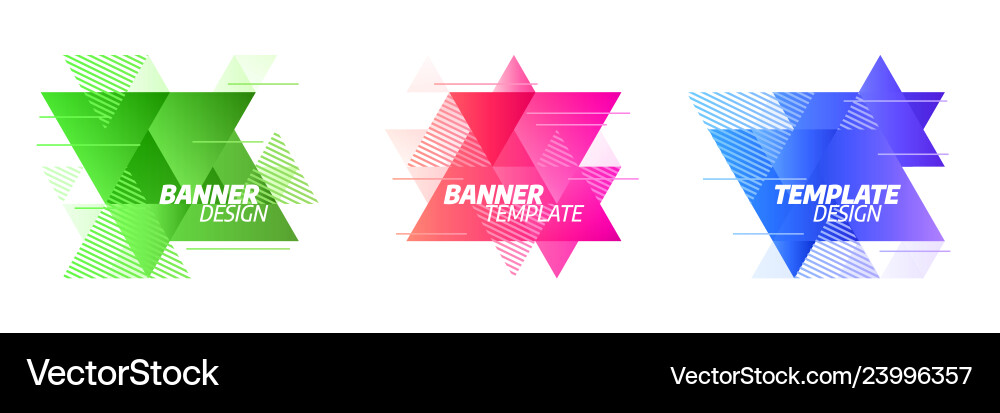Set of modern abstract banners isolated Royalty Free Vector