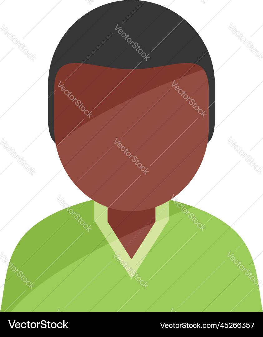 Work african man icon flat person happy Royalty Free Vector