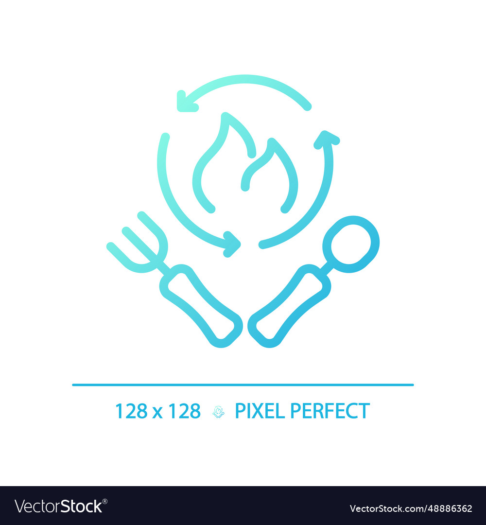 2d thin line gradient healthy diet icon Royalty Free Vector