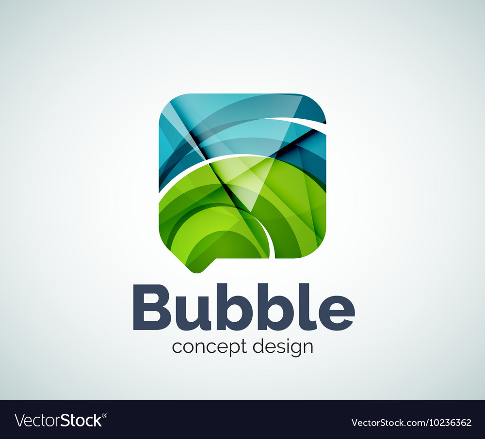Bubble logo template Royalty Free Vector Image