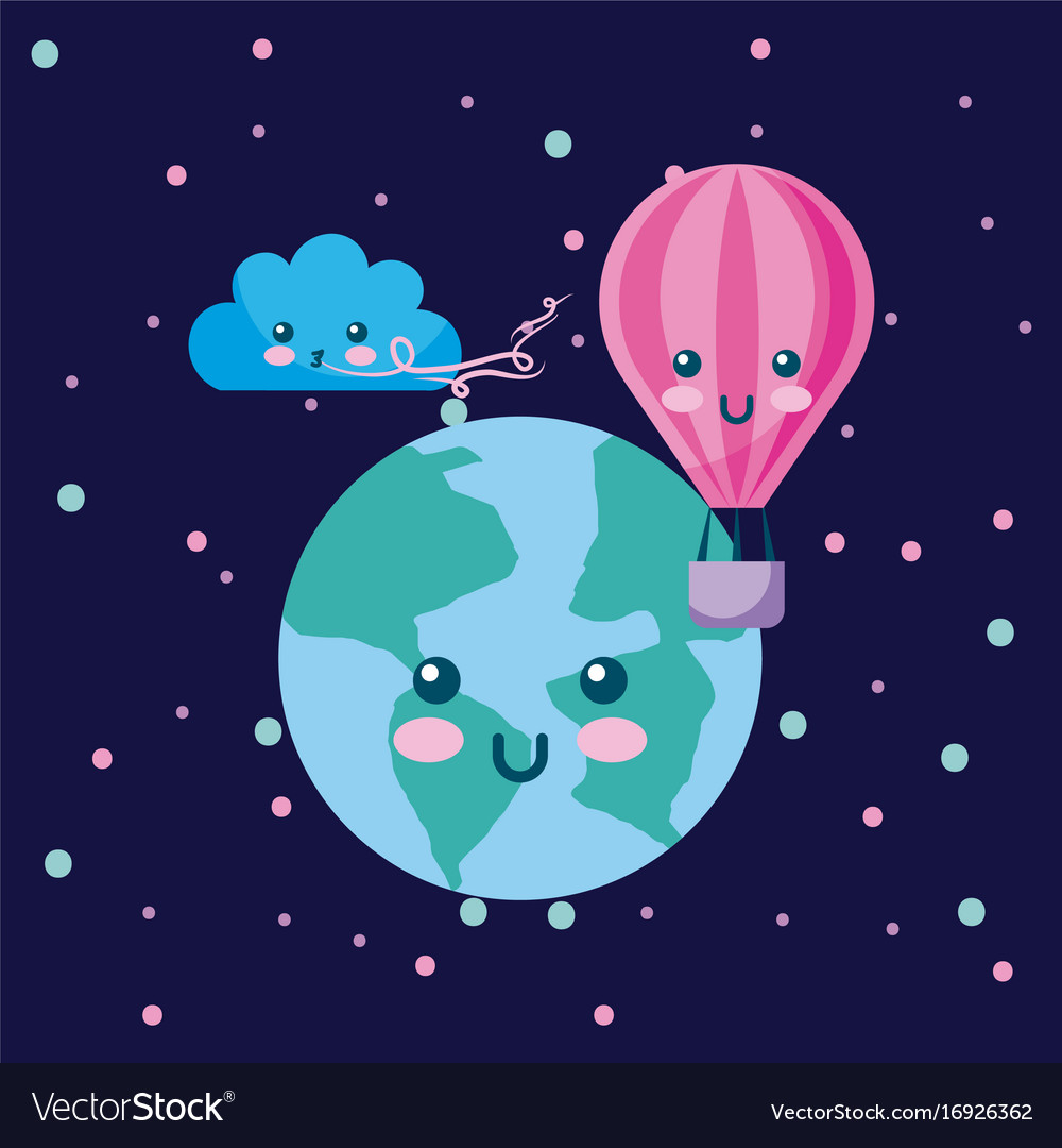 Climate objects cartoon Royalty Free Vector Image