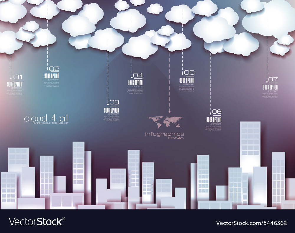 Clouds infographic Royalty Free Vector Image - VectorStock