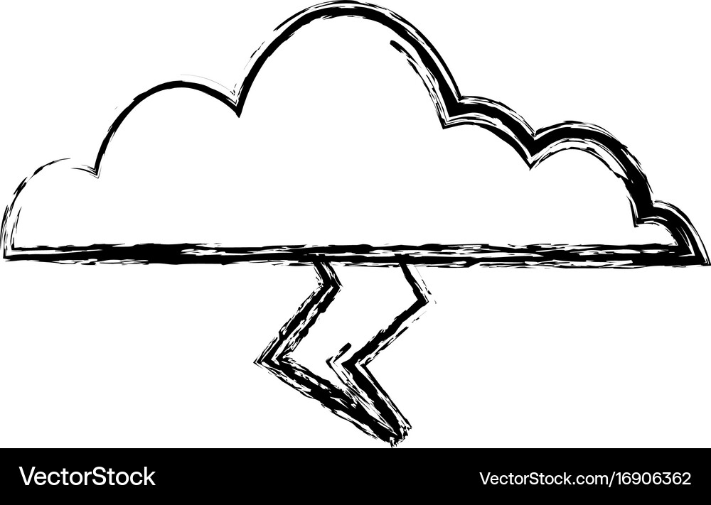 Clouds sky weather lightning seasonal icon Vector Image