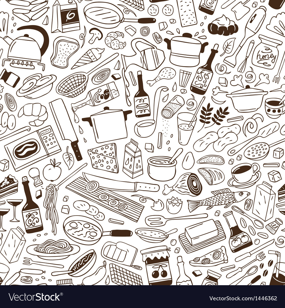 Cookery - seamless pattern Royalty Free Vector Image