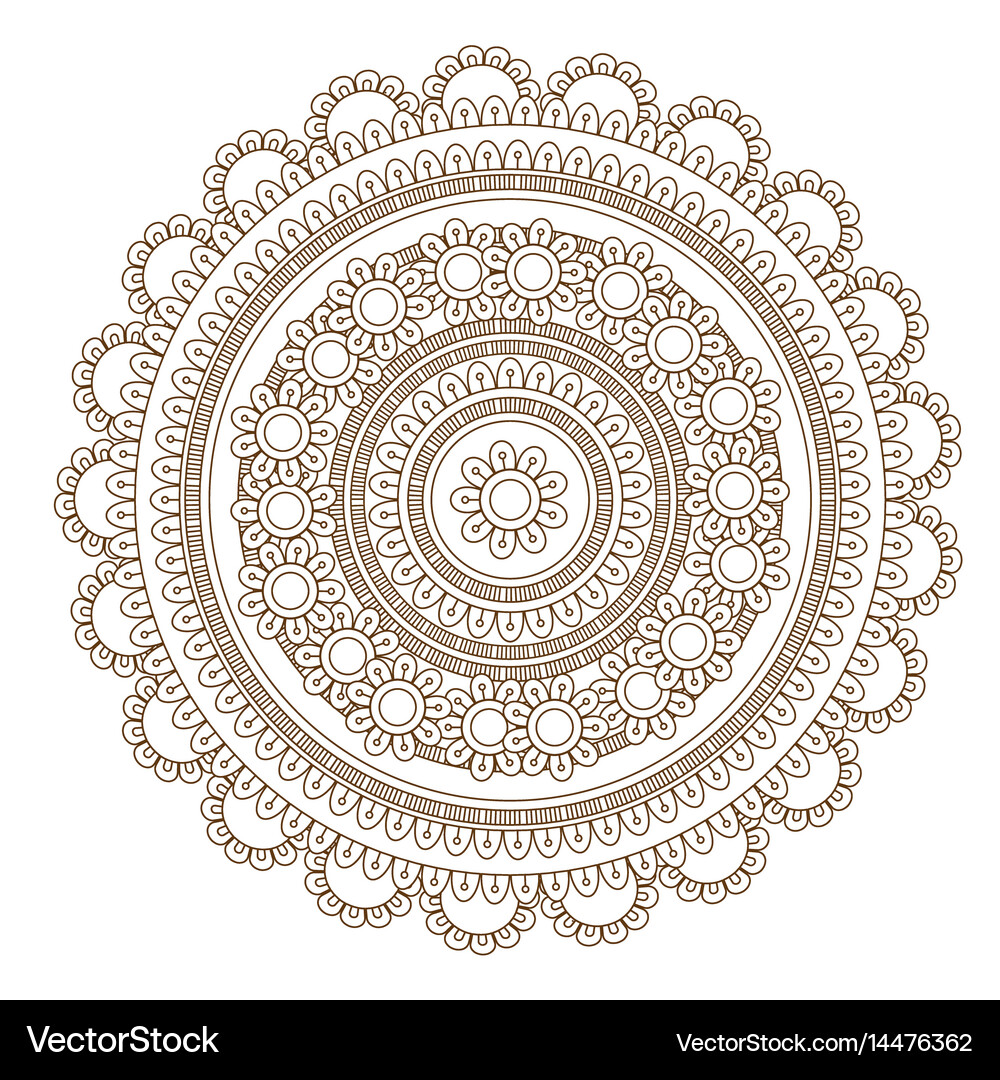 Flower mandala Royalty Free Vector Image - VectorStock