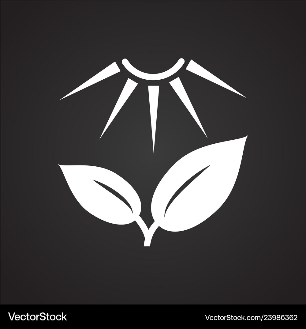 Grow icon on black background for graphic and web Vector Image