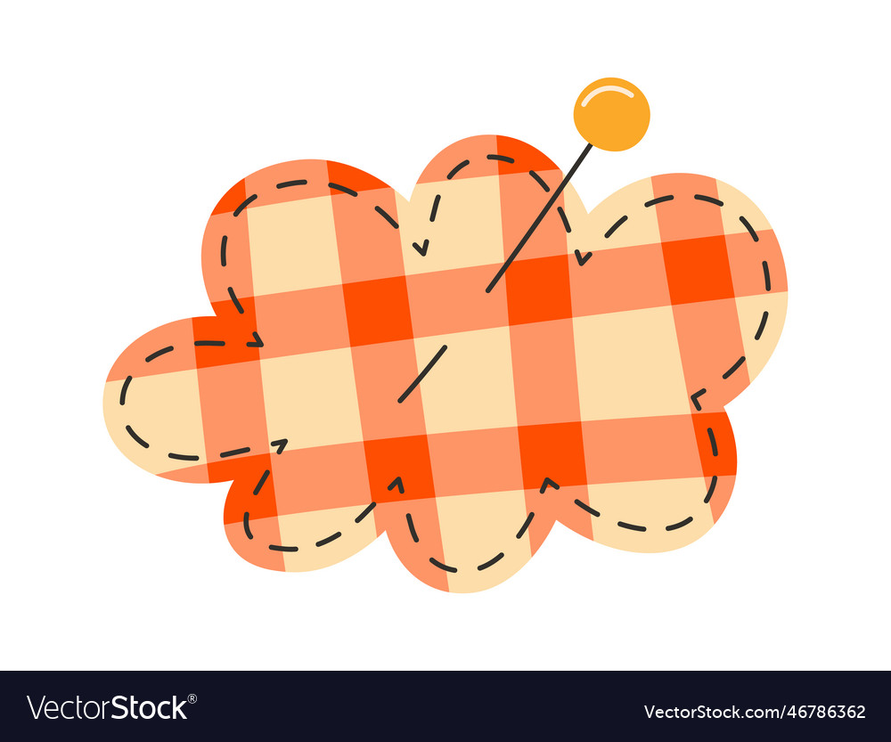 Patch stitched flower Royalty Free Vector Image