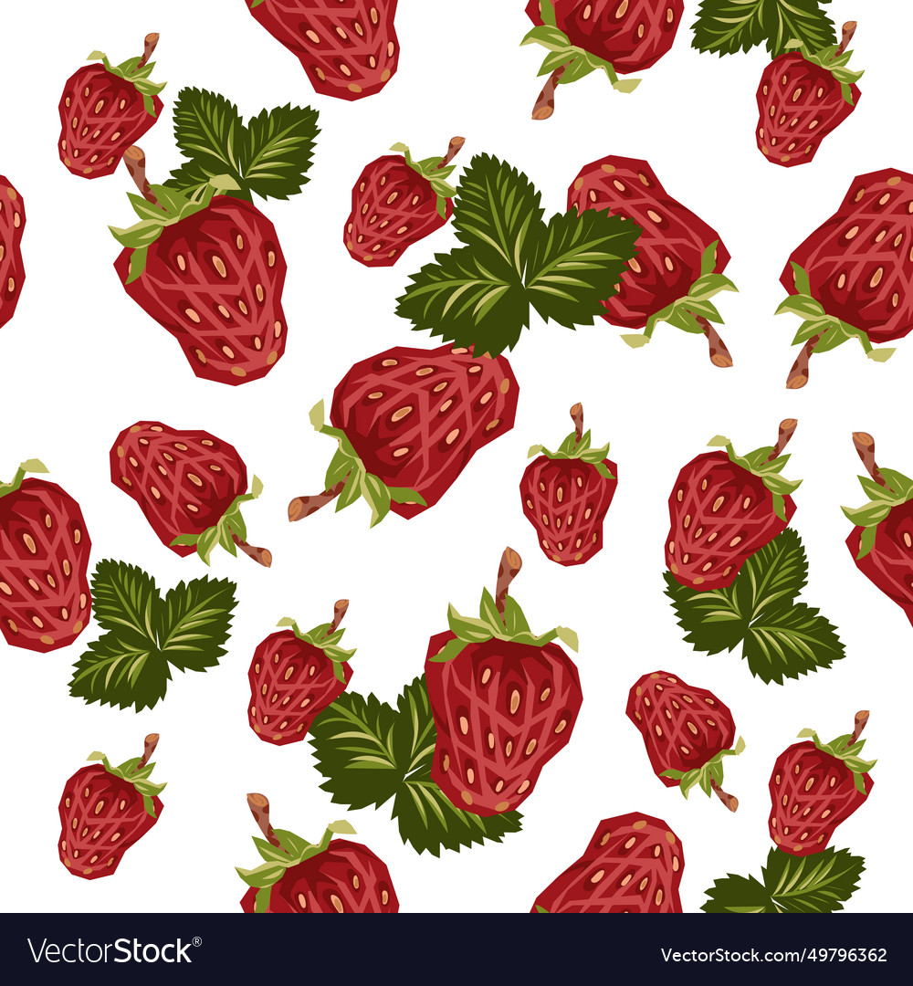 Strawberry summer seamless pattern and decorative Vector Image