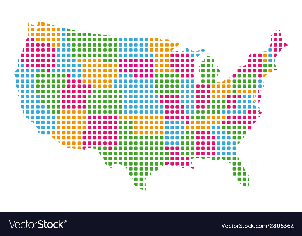 Usa map Royalty Free Vector Image - VectorStock