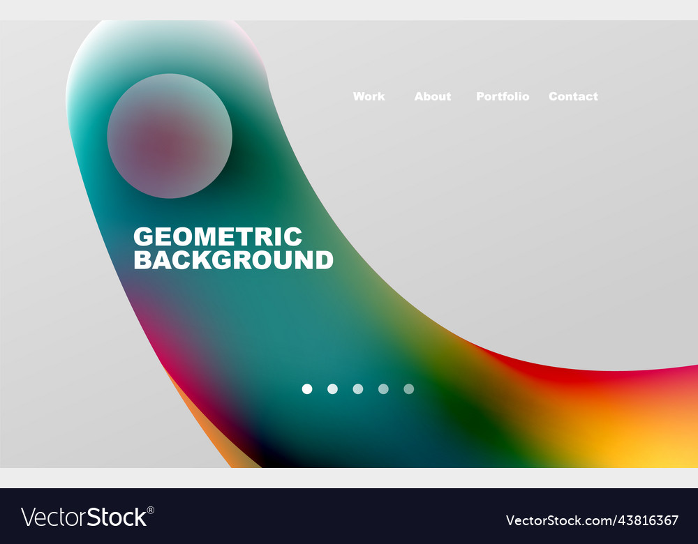 Abstract liquid background for your landing page Vector Image